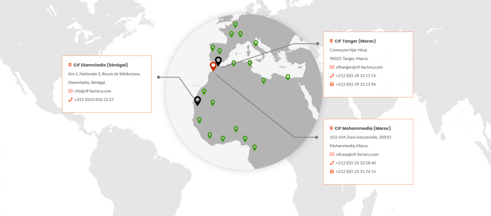 Nos implantations - CIF Sénégal